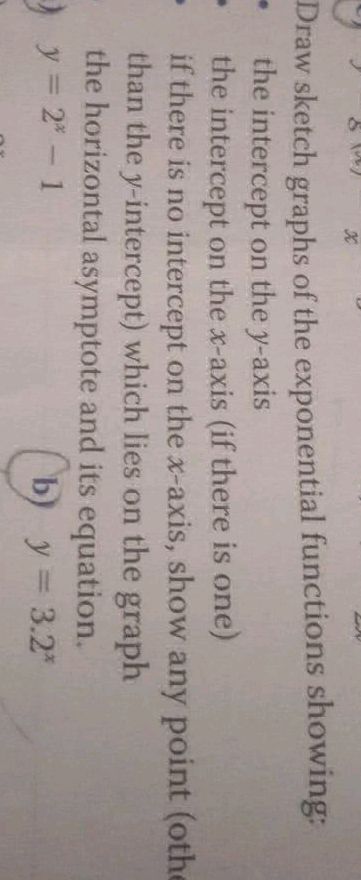 Draw sketch graphs of the exponential | StudyX