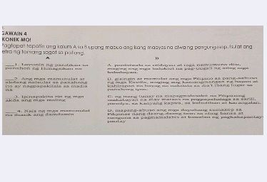 GAWAIN 4 KONEK MO! Pagtapat-tapatin ang | StudyX