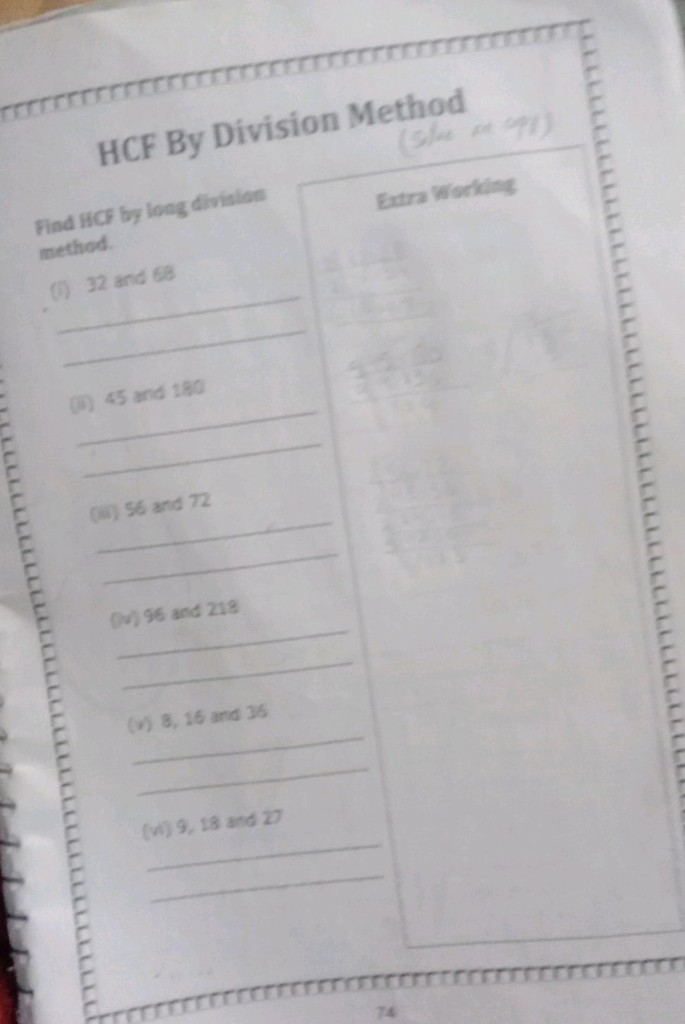 Find HCF by long division method. (i) 32 | StudyX