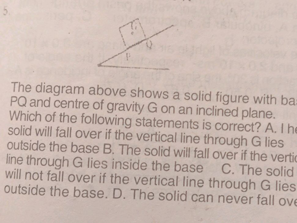 The diagram above shows a solid figure with