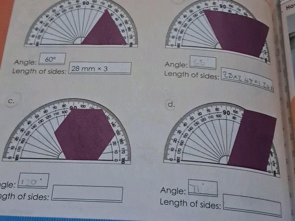 Angle: 60° Length of sides: 28 mm x 3 Angle: