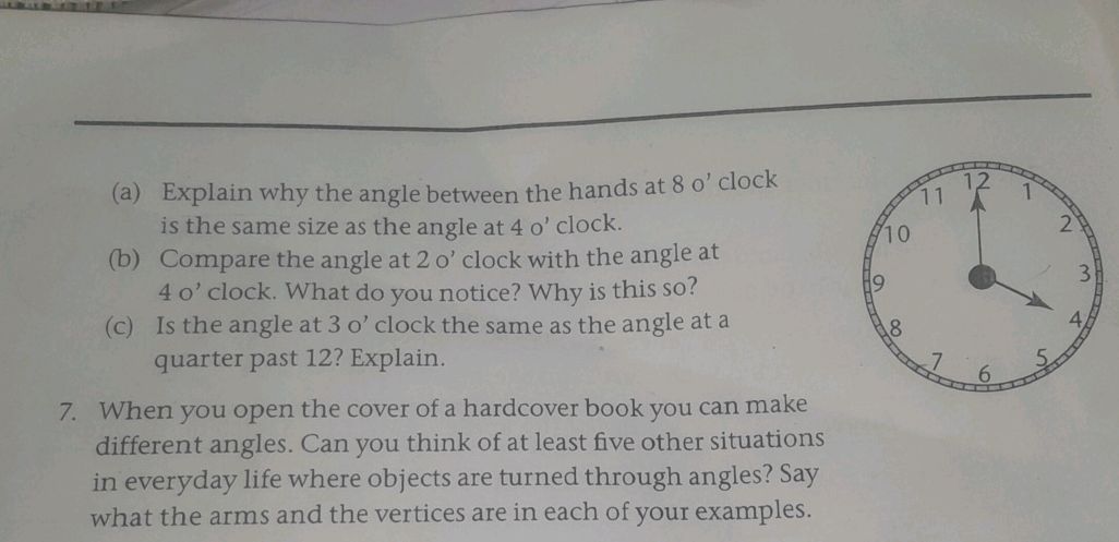 (a) Explain why the angle between the hands | StudyX