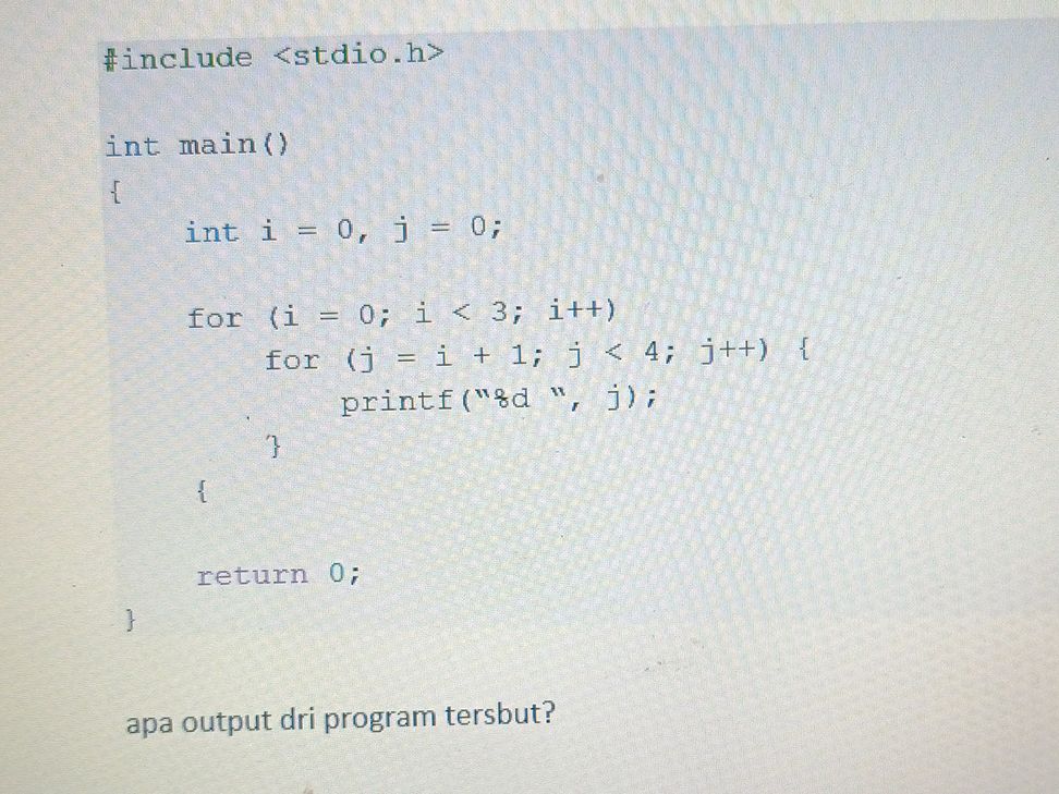 #include int main() { int i = 0, j = | StudyX