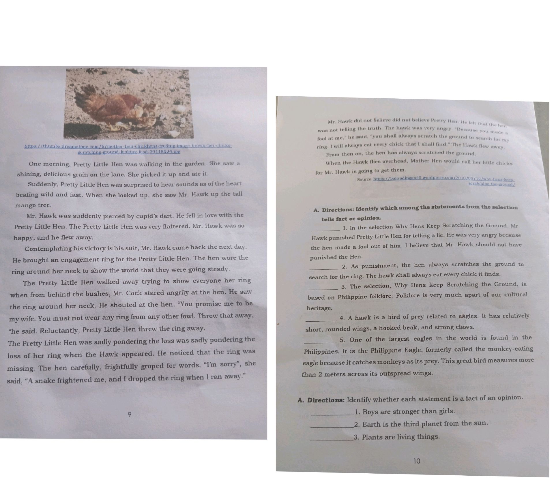 A. Directions: Identify which among the | StudyX