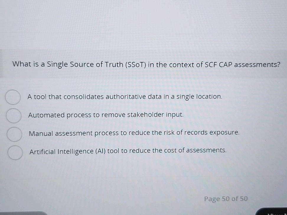What is a single source of Truth (SSoT) in | StudyX