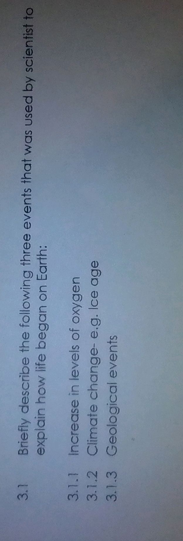 3.1 Briefly describe the following three | StudyX