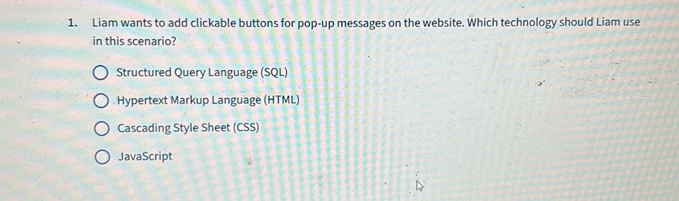Liam wants to add clickable buttons for