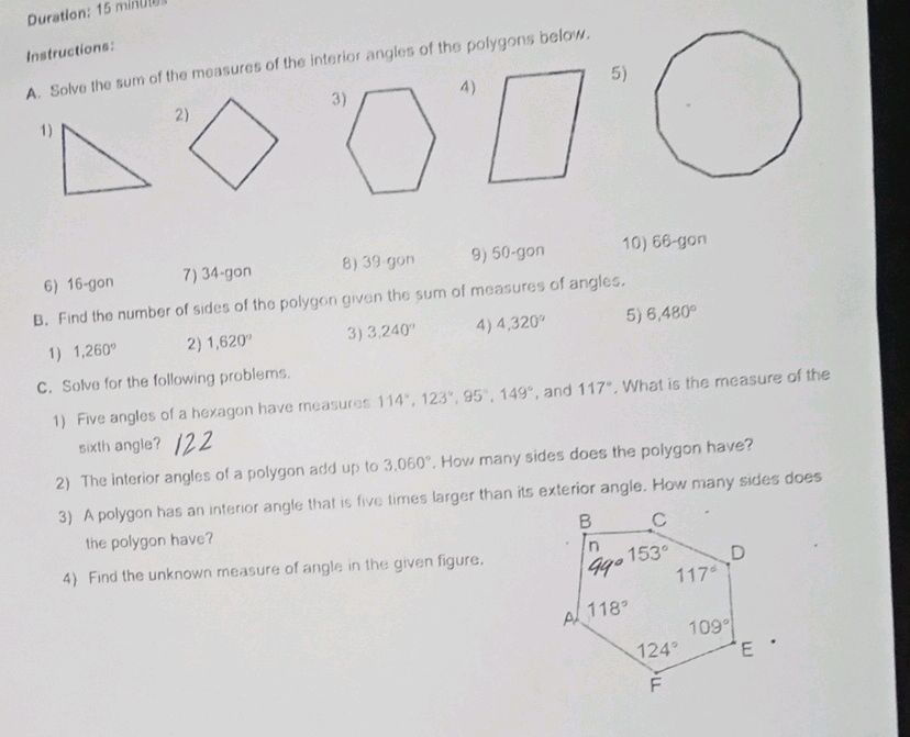 A. Solve the sum of the measures of the