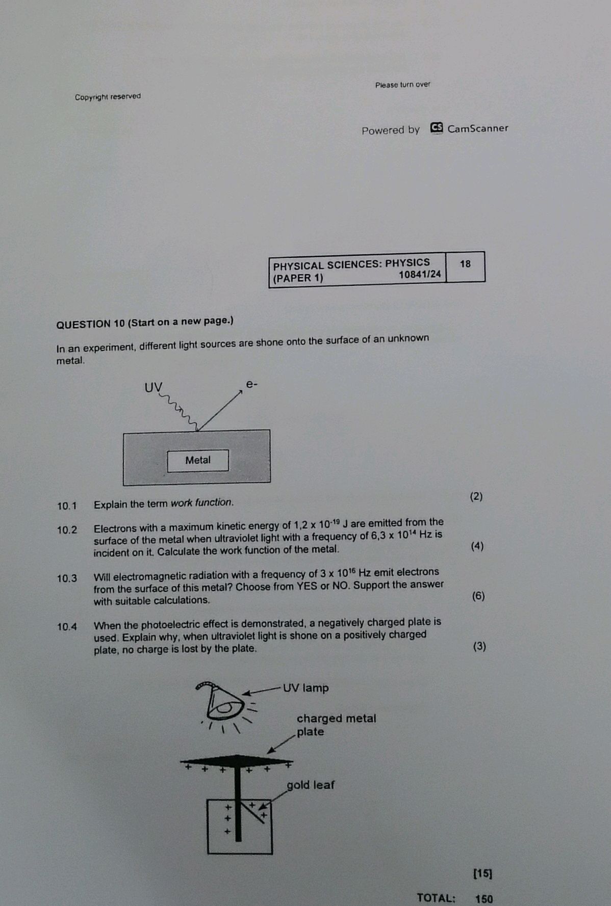 In an experiment, different light sources | StudyX