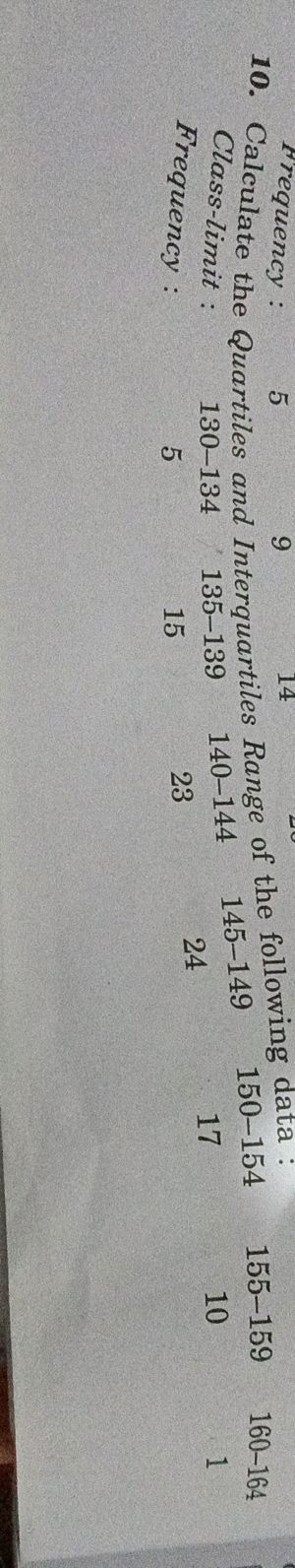 10. Calculate the Quartiles and | StudyX