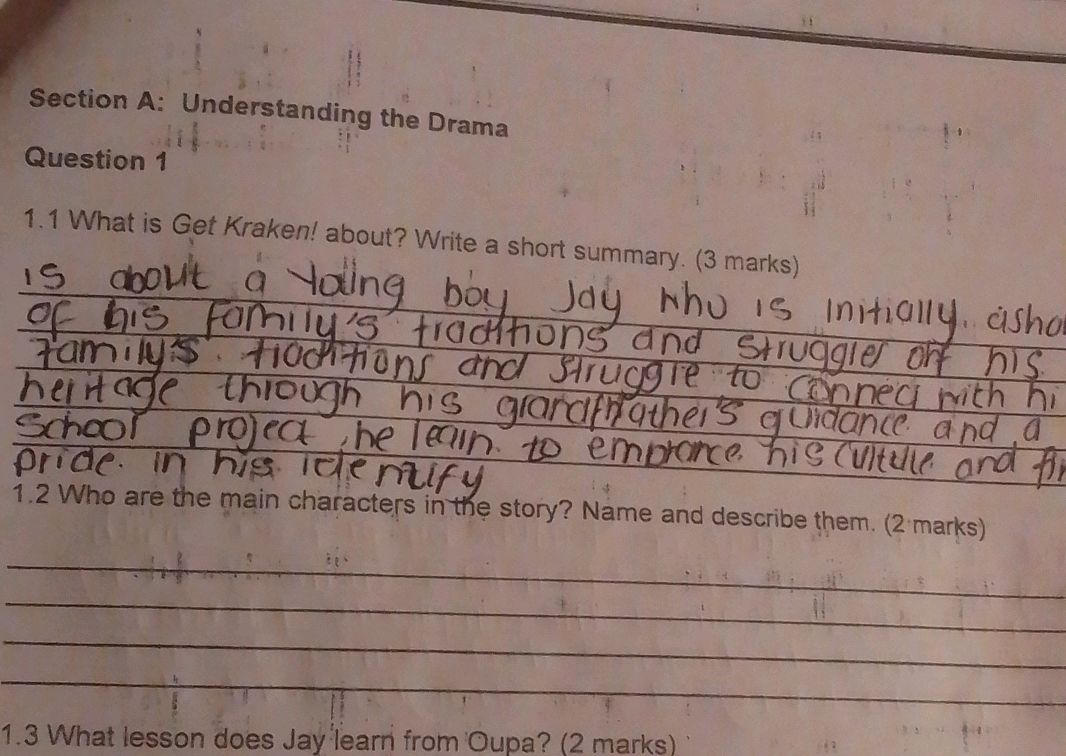 Section A: Understanding the Drama Question | StudyX