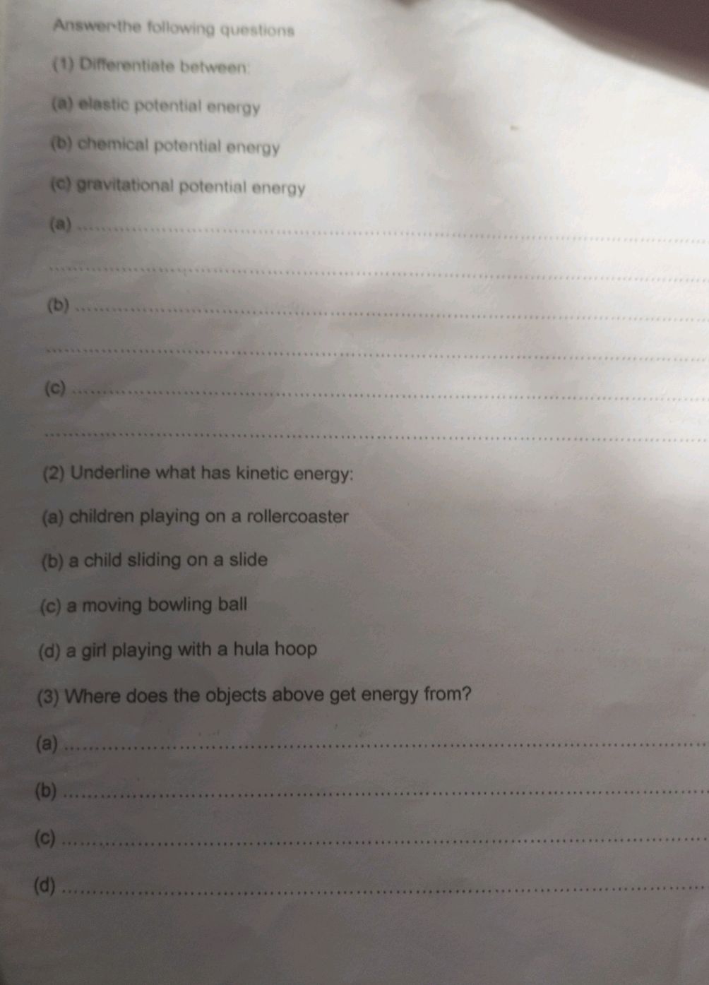 (1) Differentiate between: (a) elastic | StudyX