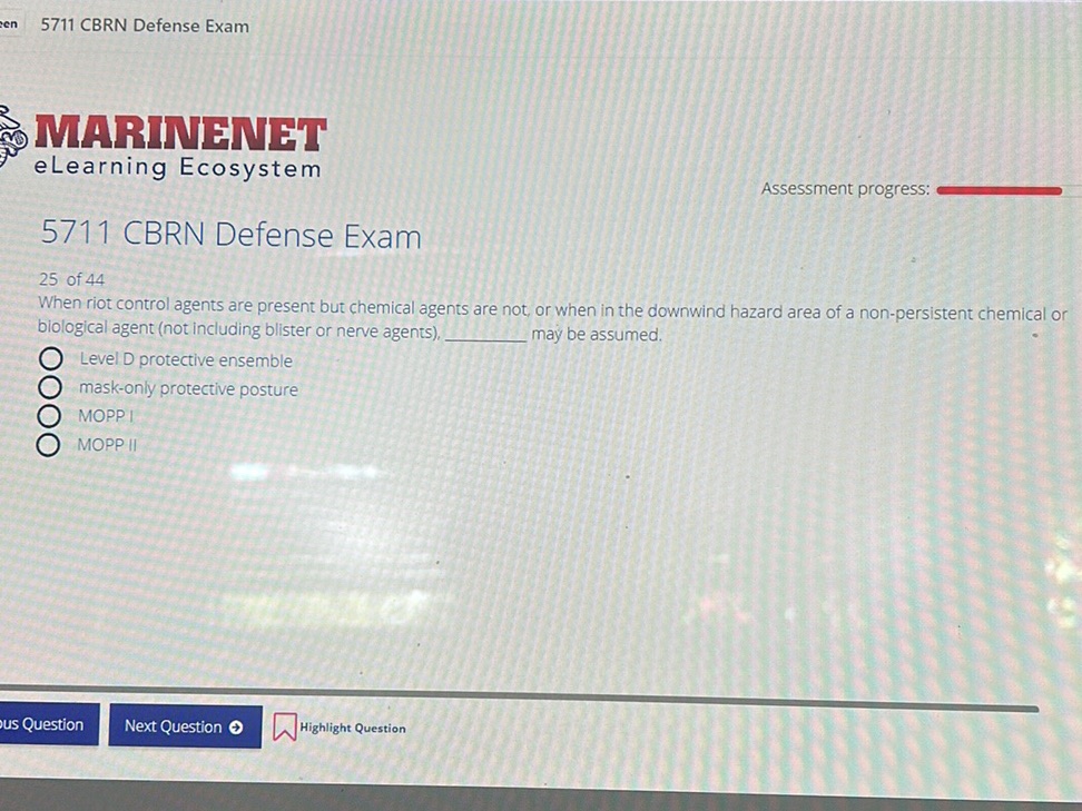 5711 CBRN Defense Exam MARINENET eLearning | StudyX