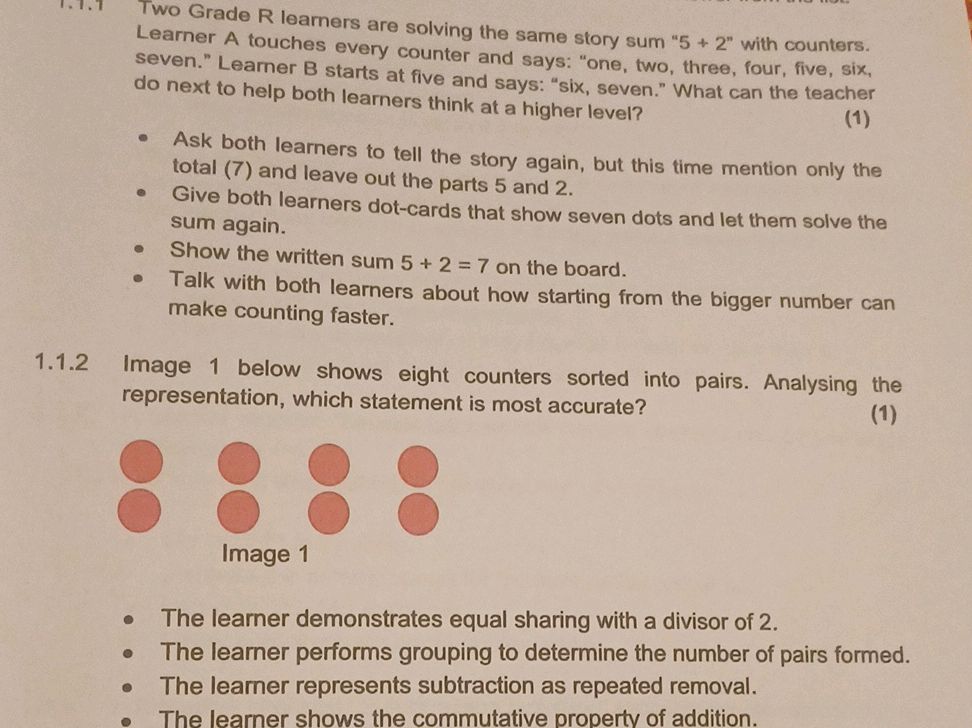 Two Grade R learners are solving the same | StudyX