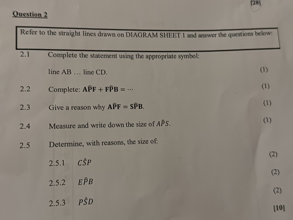 Question 2 Refer to the straight lines drawn | StudyX
