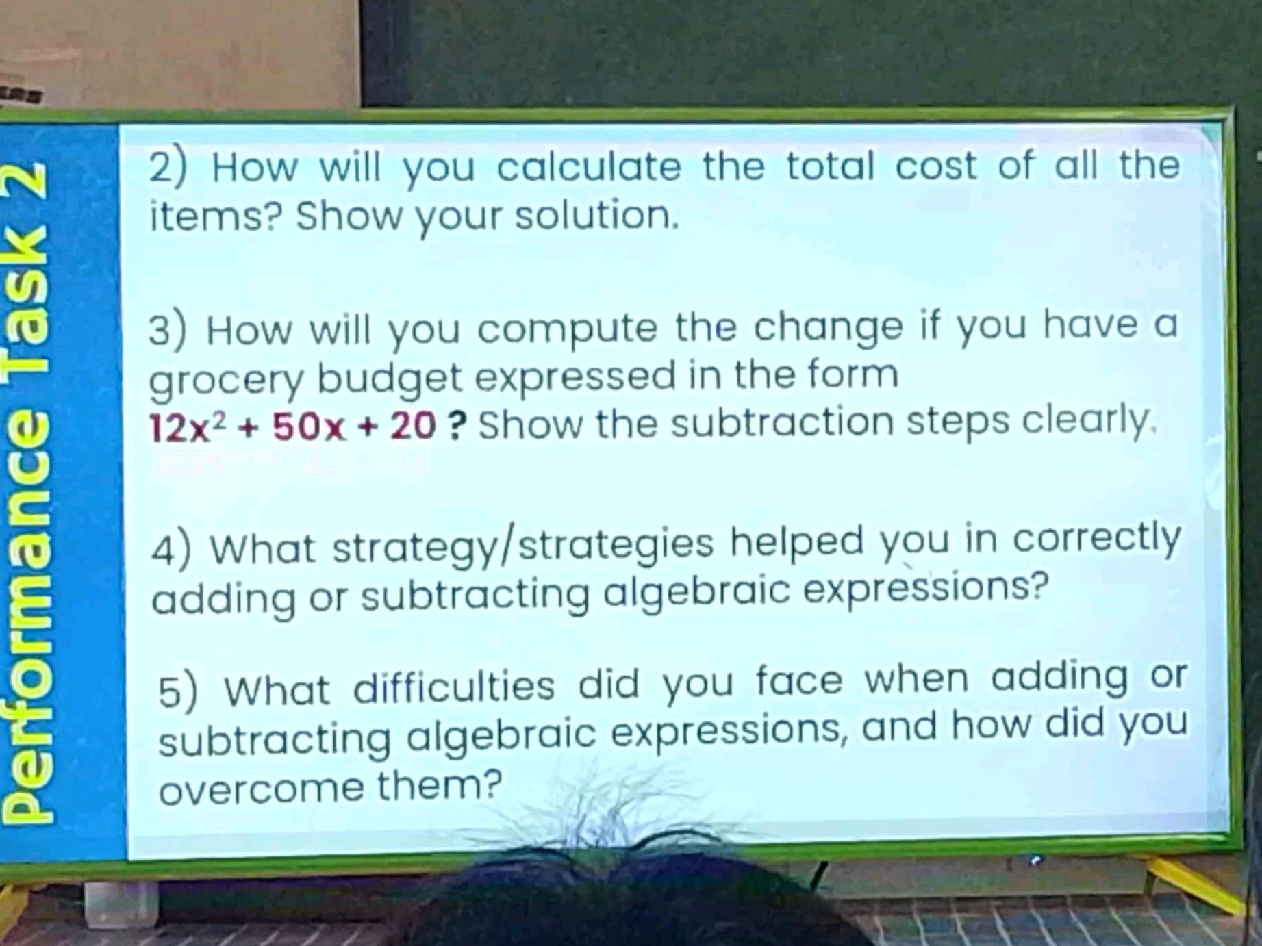2) How will you calculate the total cost of
