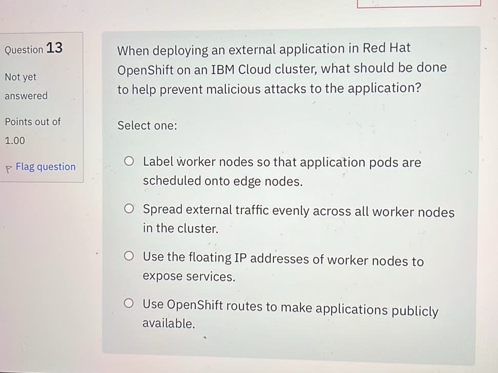 When deploying an external application in | StudyX