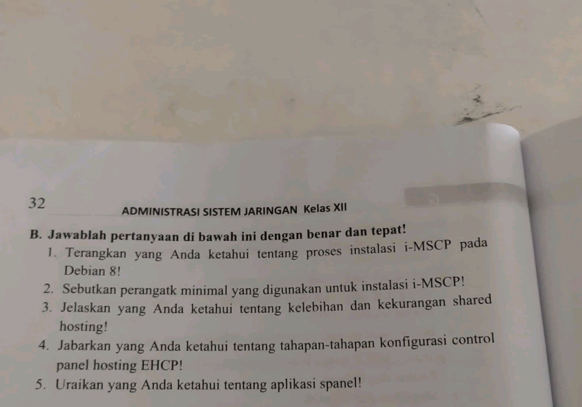 B. Jawablah pertanyaan di bawah ini dengan | StudyX