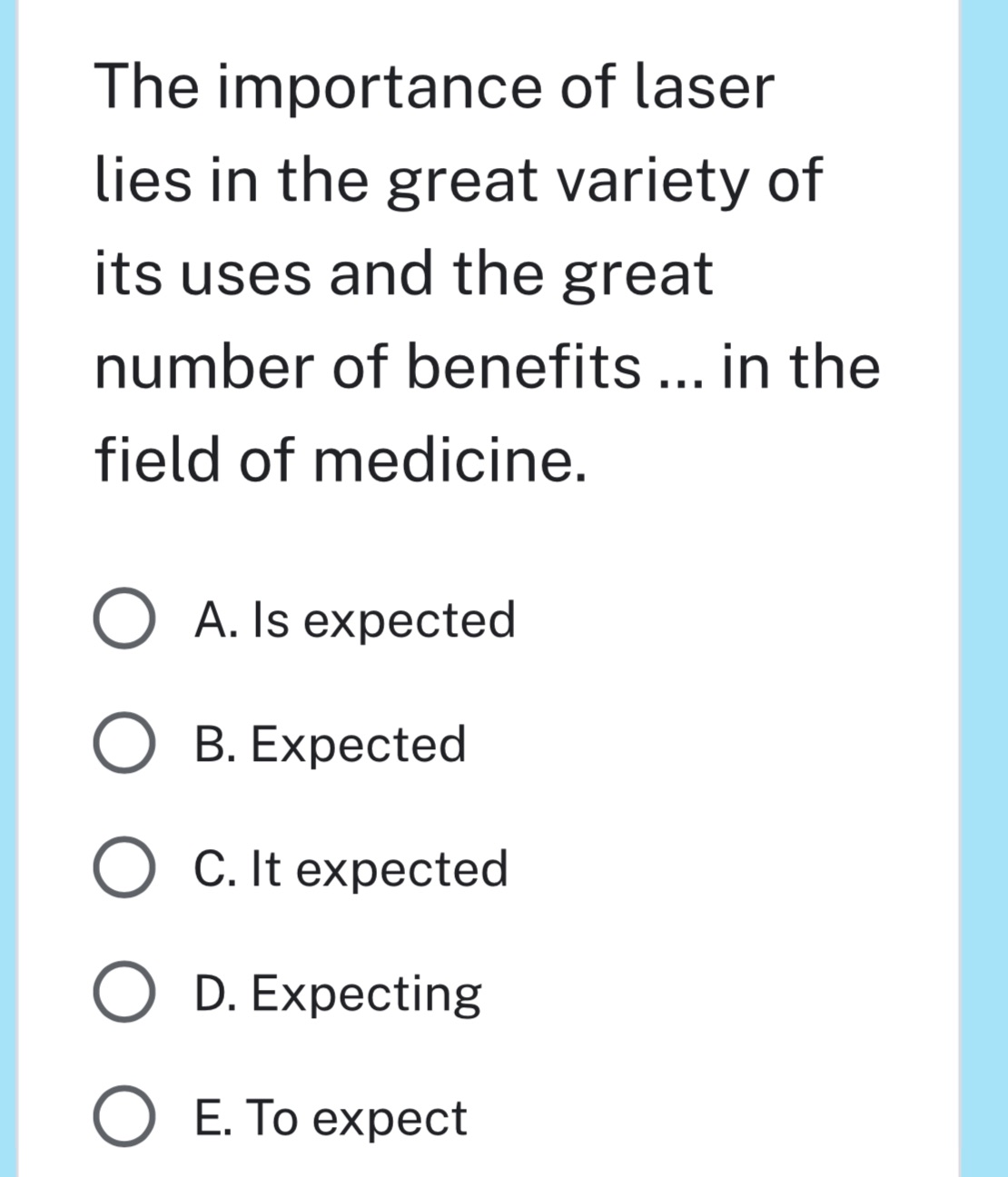 The importance of laser lies in the great