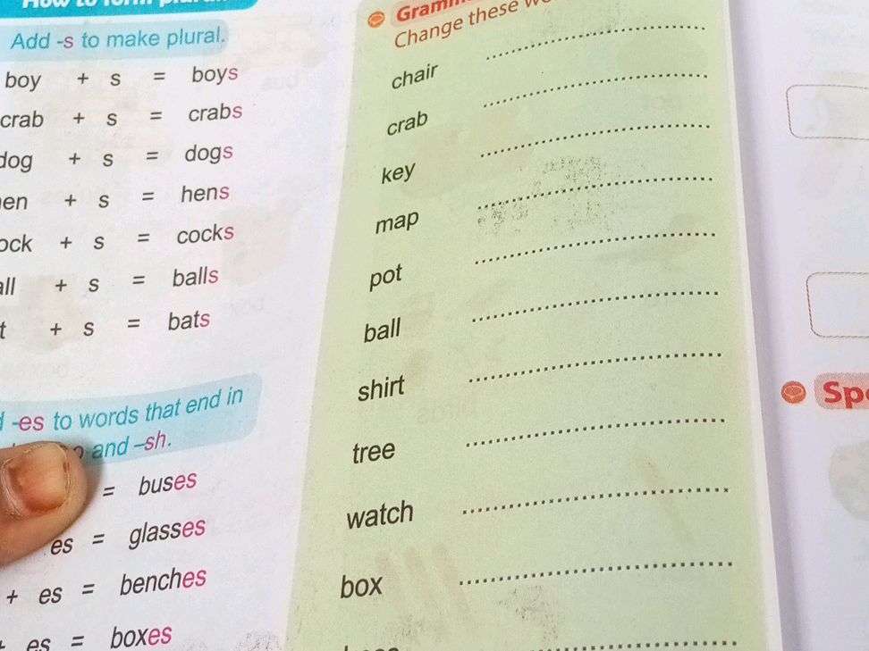 Change these words: chair crab key map pot