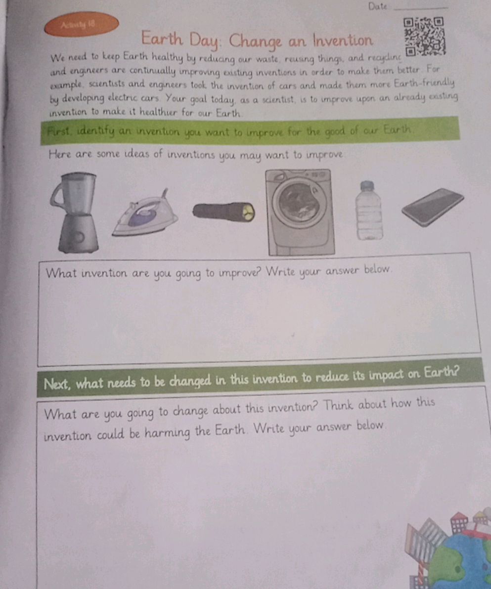 Activity 18 Date Earth Day: Change an | StudyX