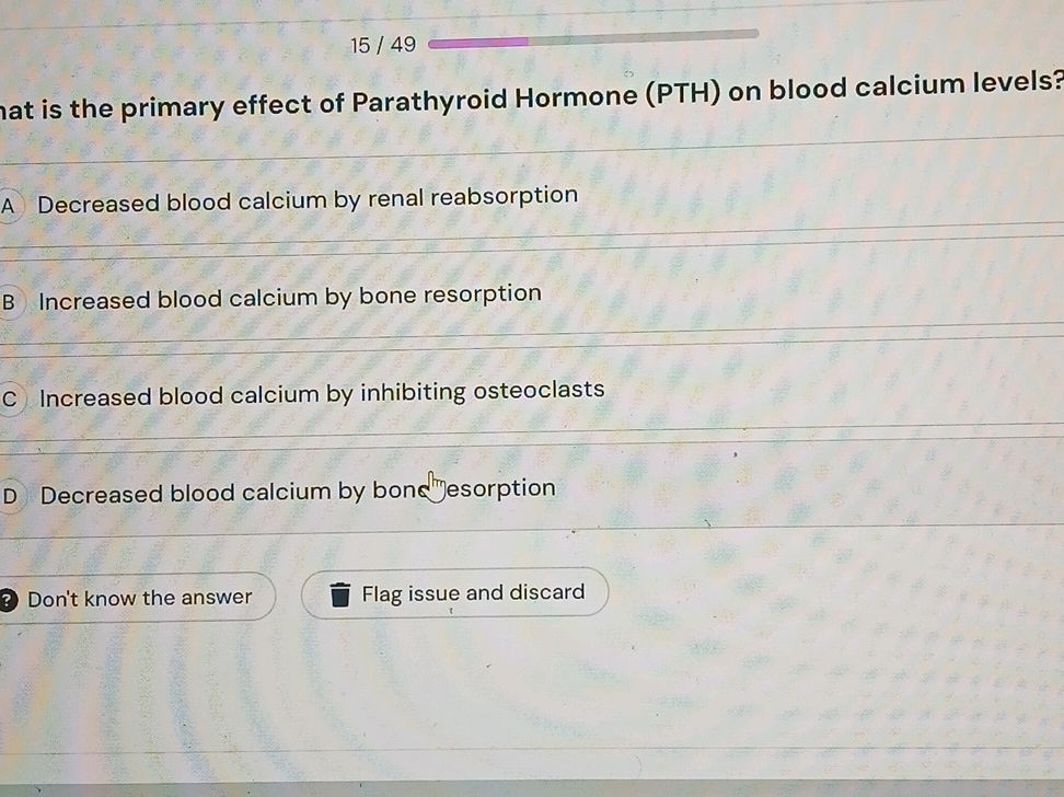 What is the primary effect of Parathyroid | StudyX