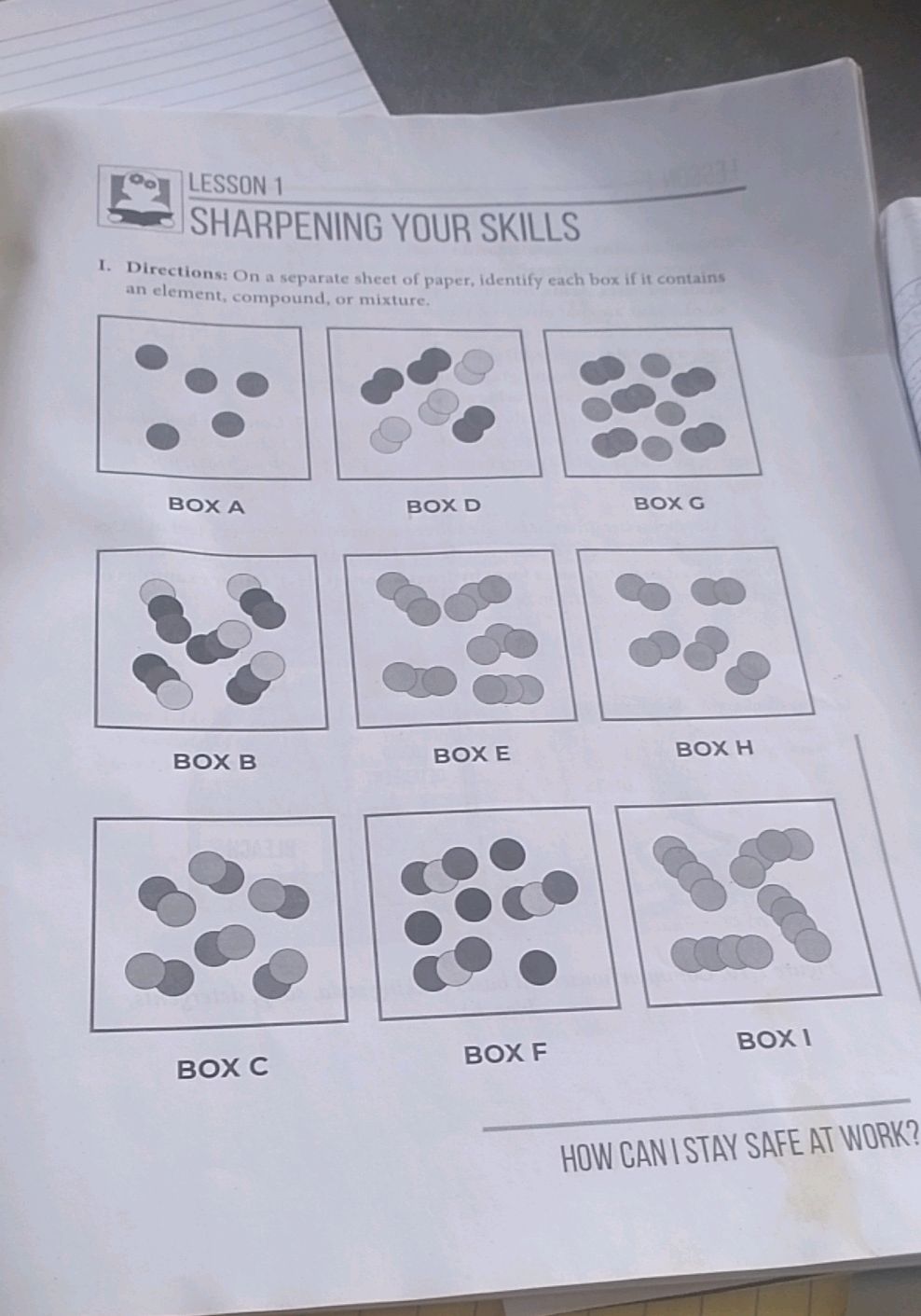 LESSON 1 SHARPENING YOUR SKILLS I. | StudyX