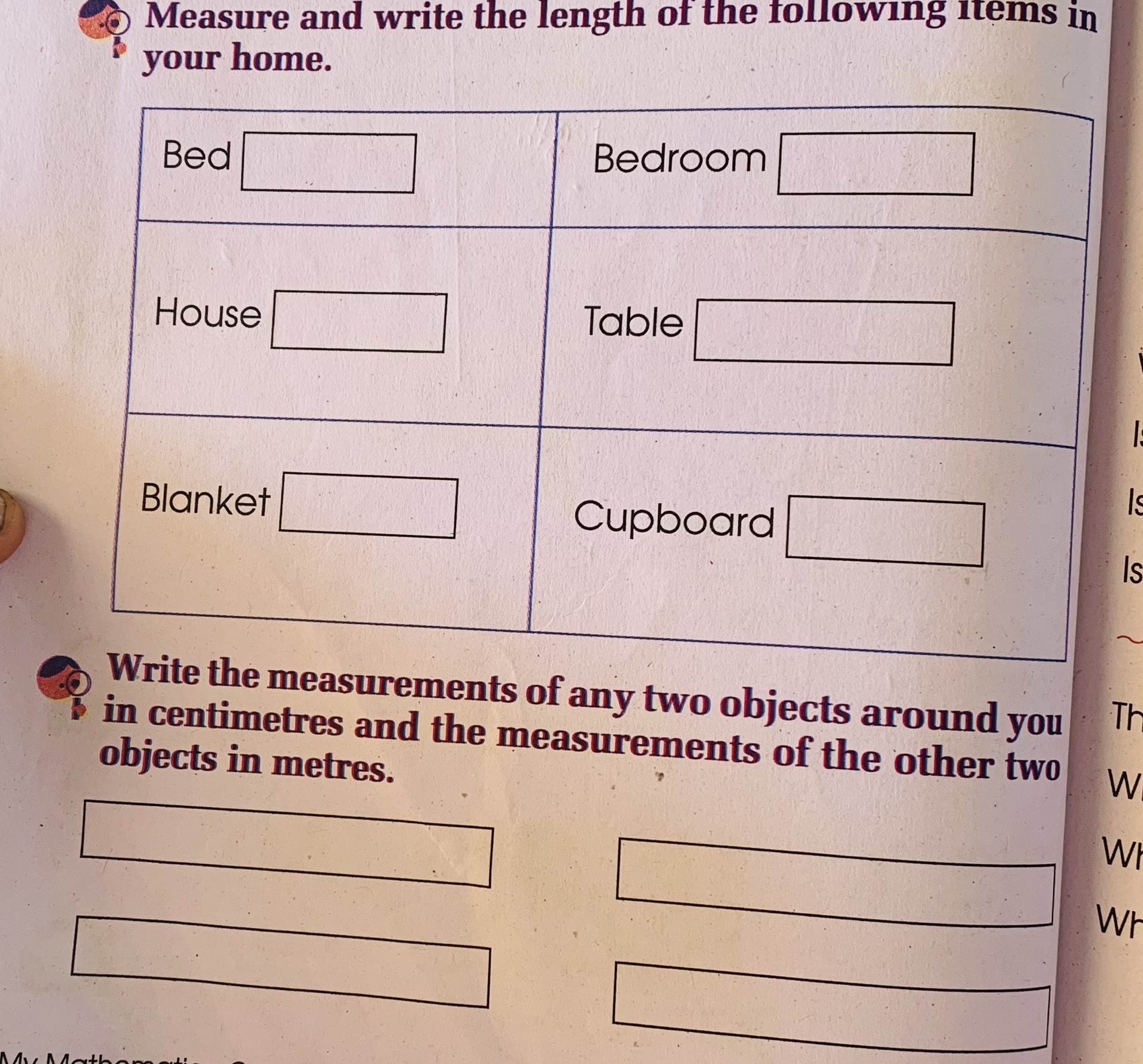 Measure and write the length of the | StudyX