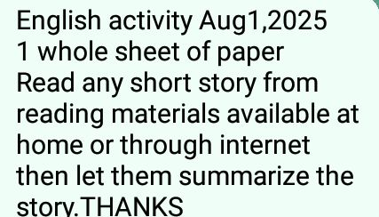 English activity Aug1,2025 1 whole sheet of | StudyX