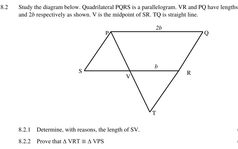 Study the diagram below. Quadrilateral PQRS | StudyX