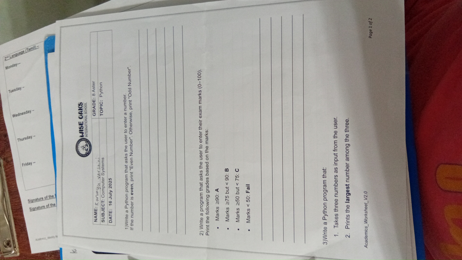 1) Write a Python statement to create a list | StudyX