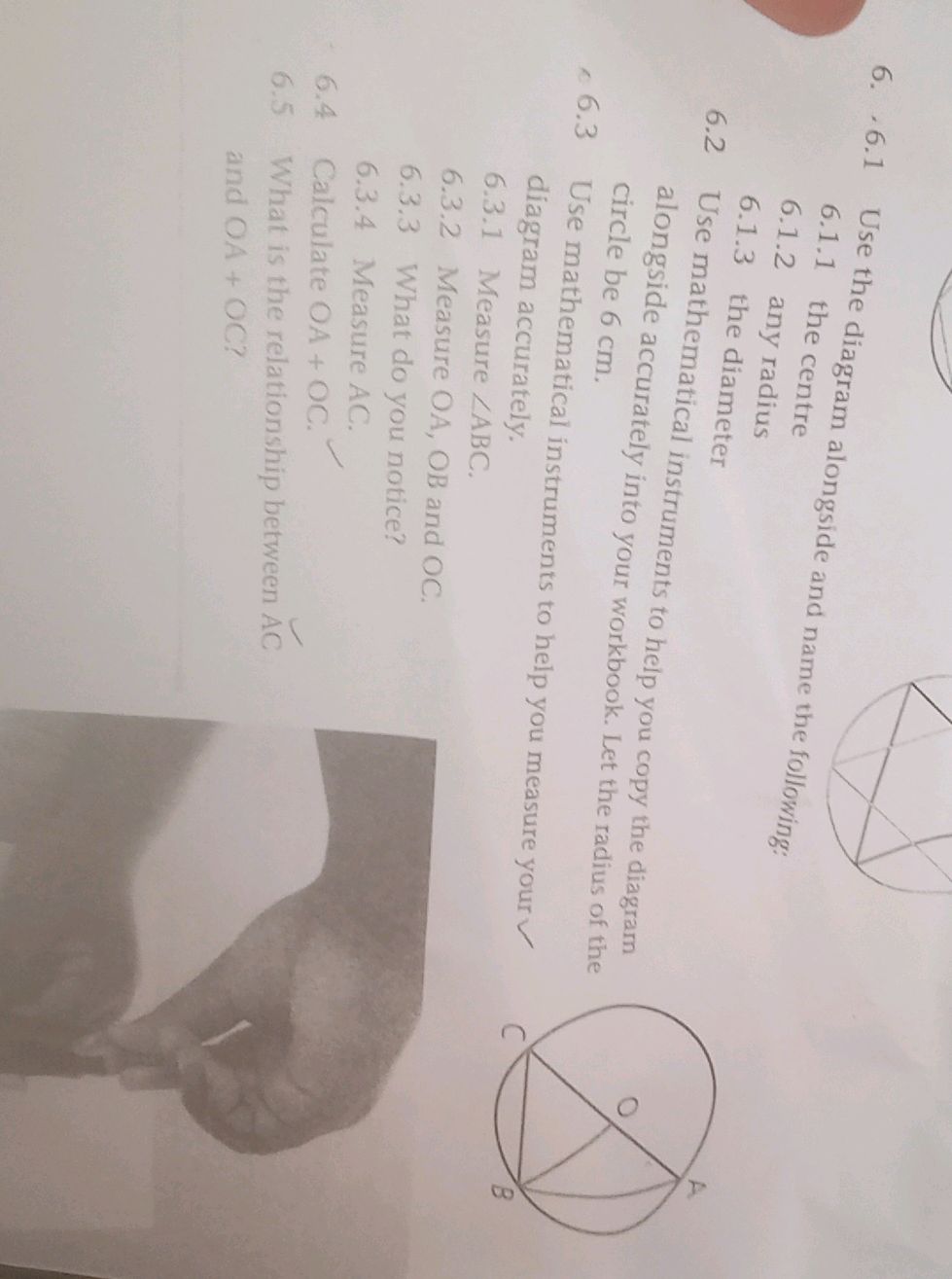 6. 6.1 Use the diagram alongside and name | StudyX