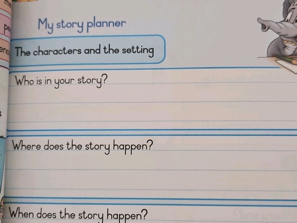 My story planner The characters and the | StudyX