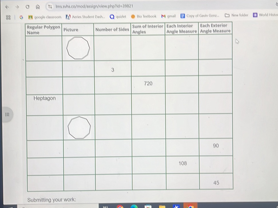 Regular Polygon Name | Picture | Number of | StudyX