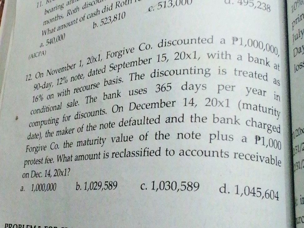 12. On November 1, 20x1, Forgive Co. | StudyX