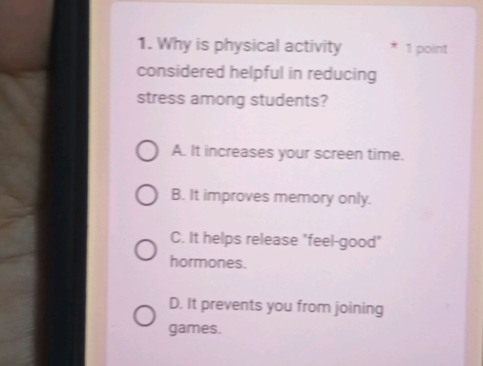 1. Why is physical activity considered | StudyX