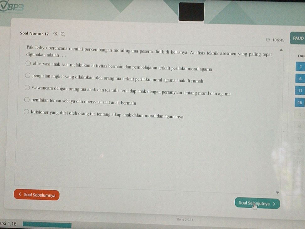 Pak Dibyo berencana menilai perkembangan