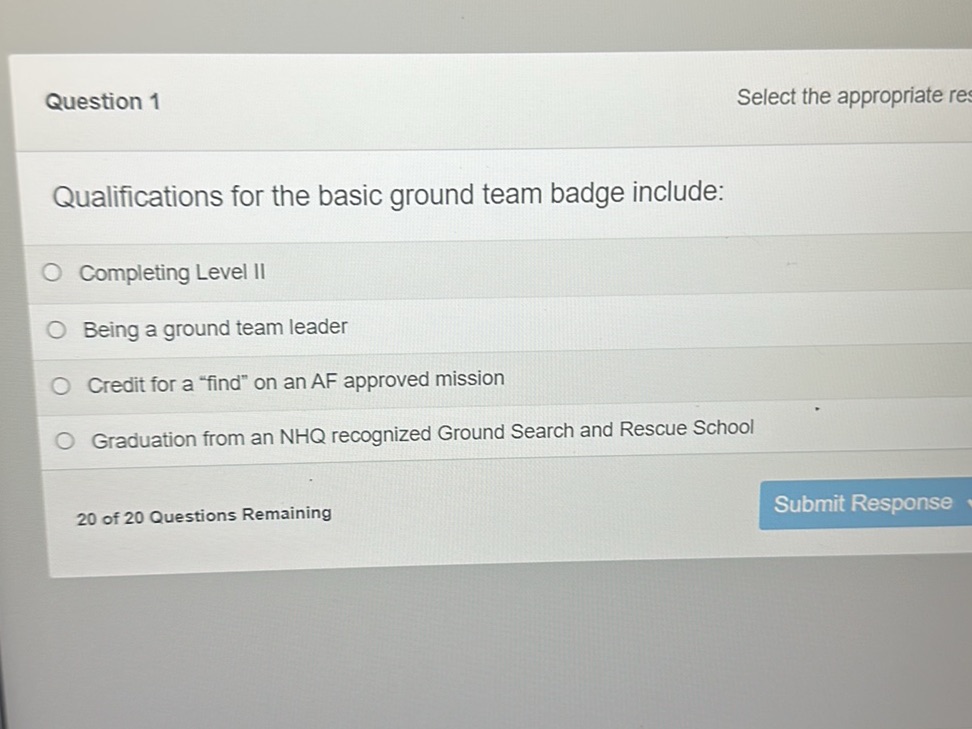 Question 1 Qualifications for the basic | StudyX
