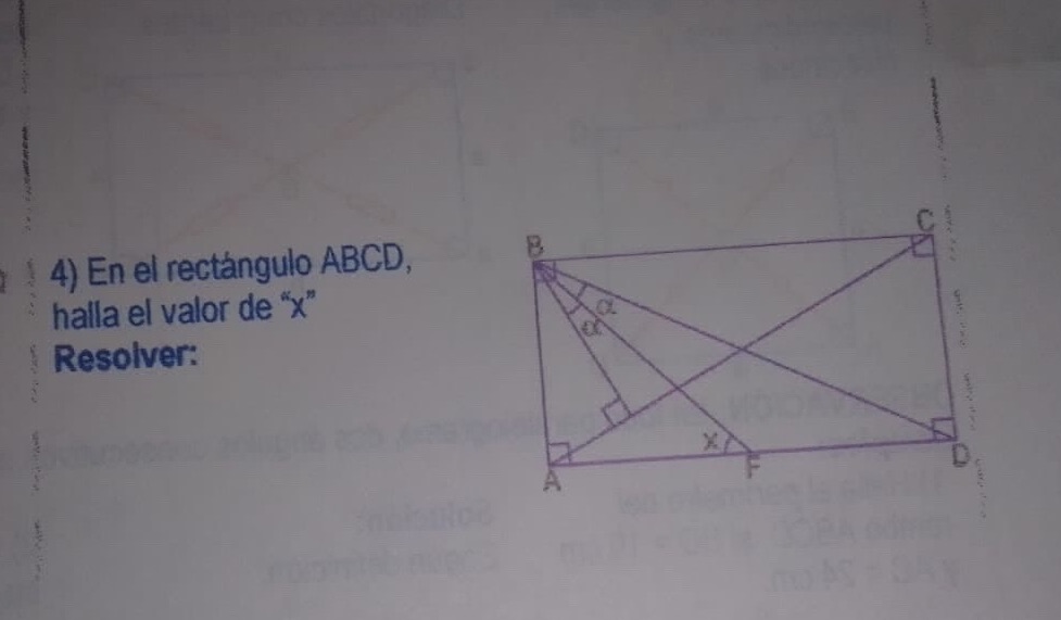 4) En el rectángulo ABCD, halla el valor de | StudyX