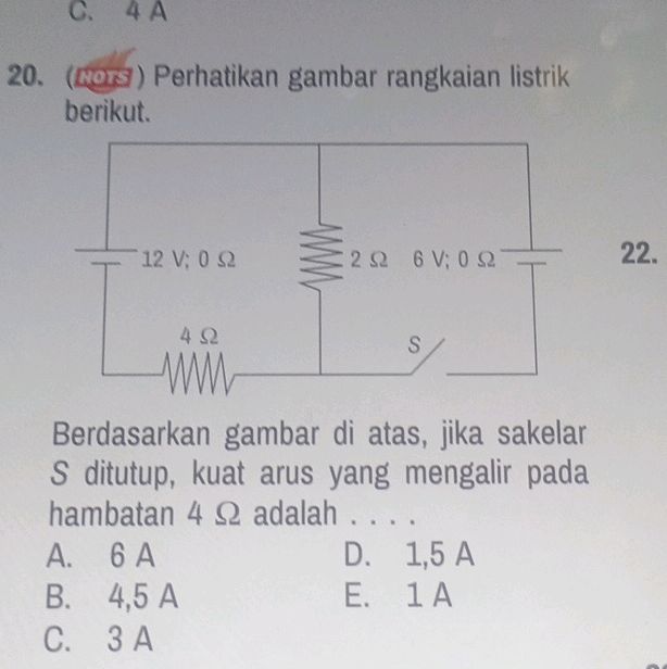 20. (HOTS) Perhatikan gambar rangkaian | StudyX