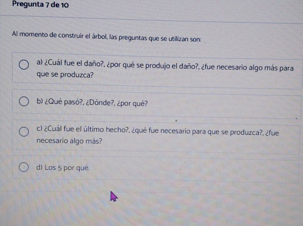Pregunta 7 de 10 Al momento de construir el | StudyX