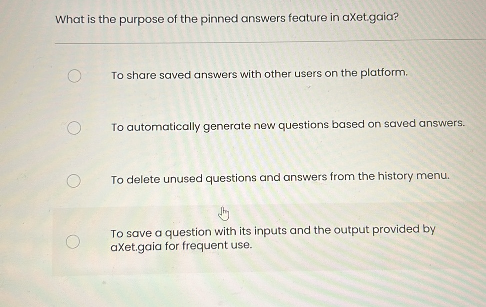 What is the purpose of the pinned answers
