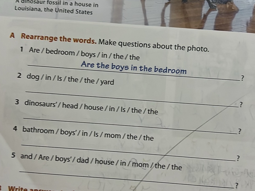 A Rearrange the words. Make questions about | StudyX