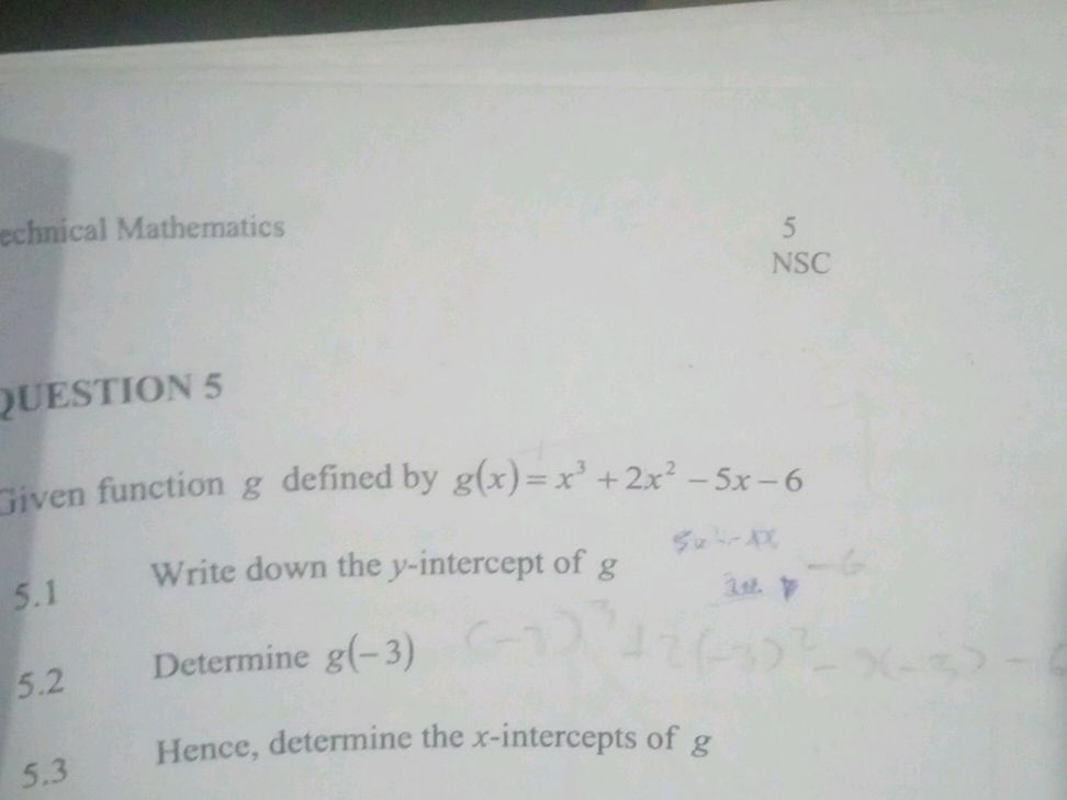 Given function g defined by $g(x) = x^3 + | StudyX