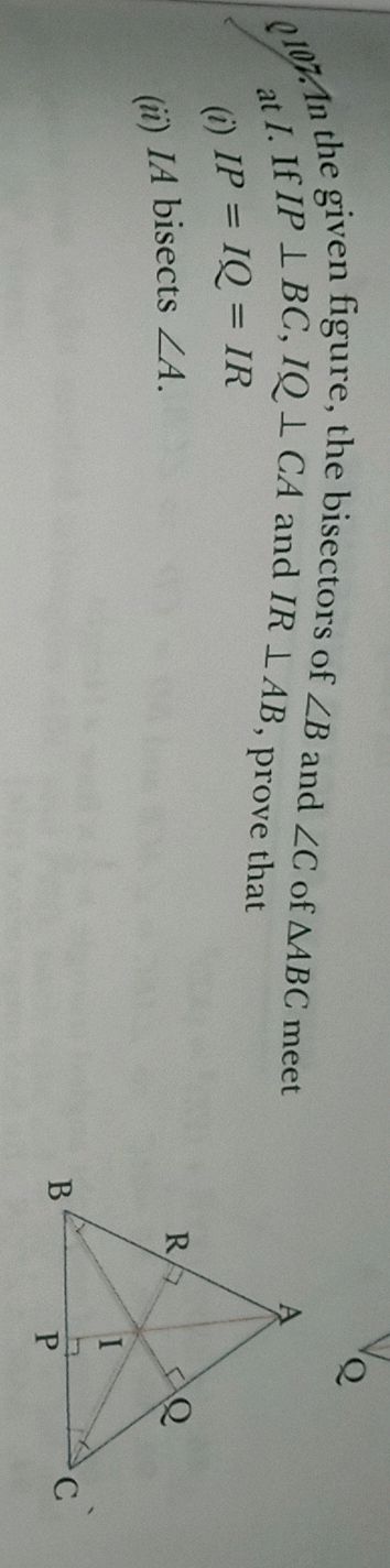 107. In the given figure, the bisectors of | StudyX
