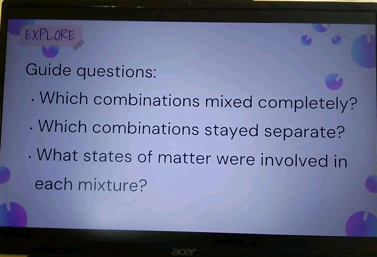 Guide questions: Which combinations mixed | StudyX