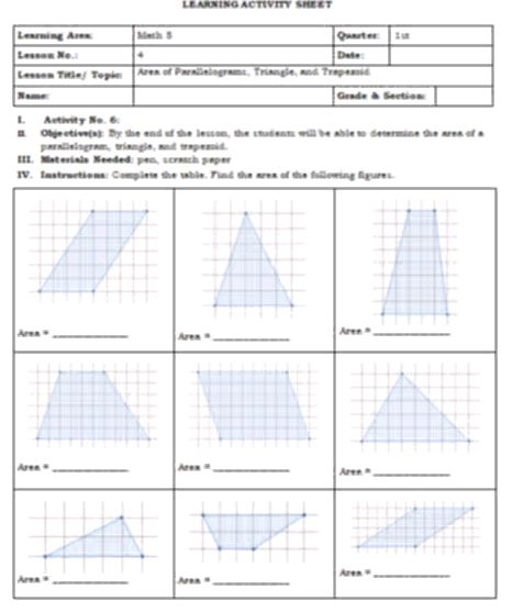 Learning Area: Math 5 Lesson No.: 4 Lesson | StudyX