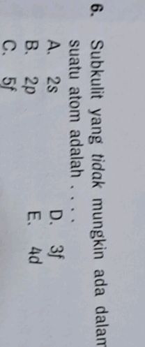 6. Subkulit yang tidak mungkin ada dalam | StudyX