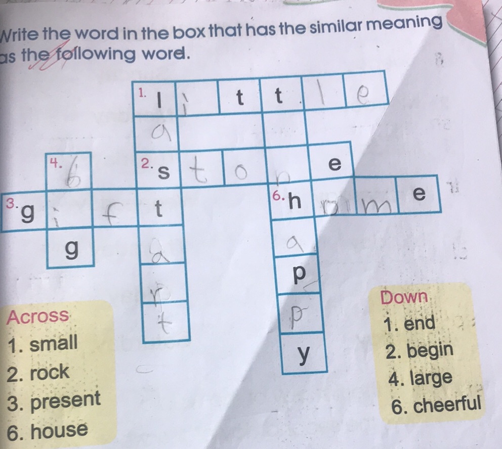 Write the word in the box that has the | StudyX