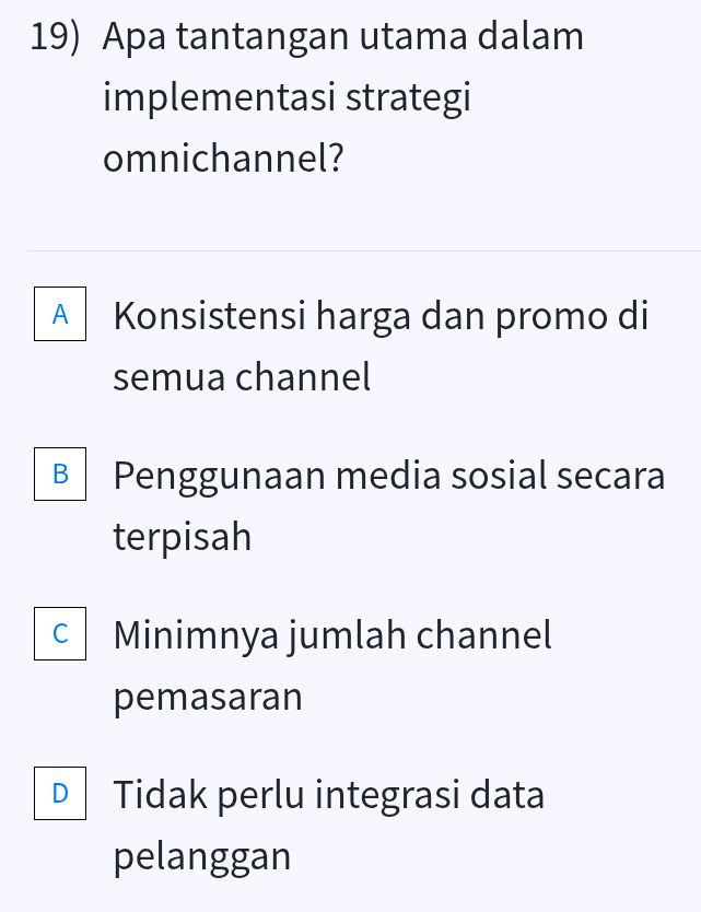 19) Apa tantangan utama dalam implementasi | StudyX